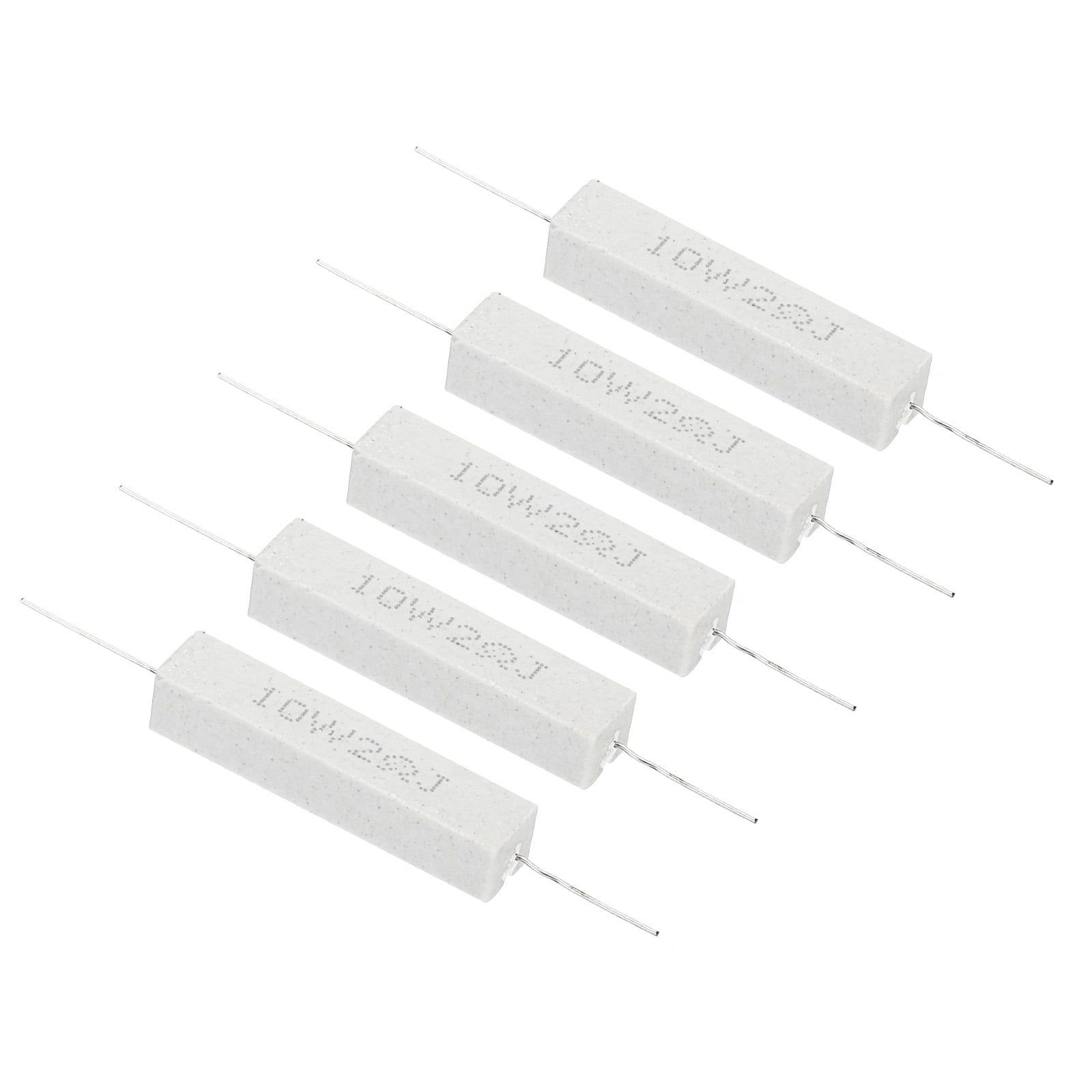 5Pcs 2 Ohm Resistors, 10W Ceramic Cement Resistor Power Cement Resistor ...