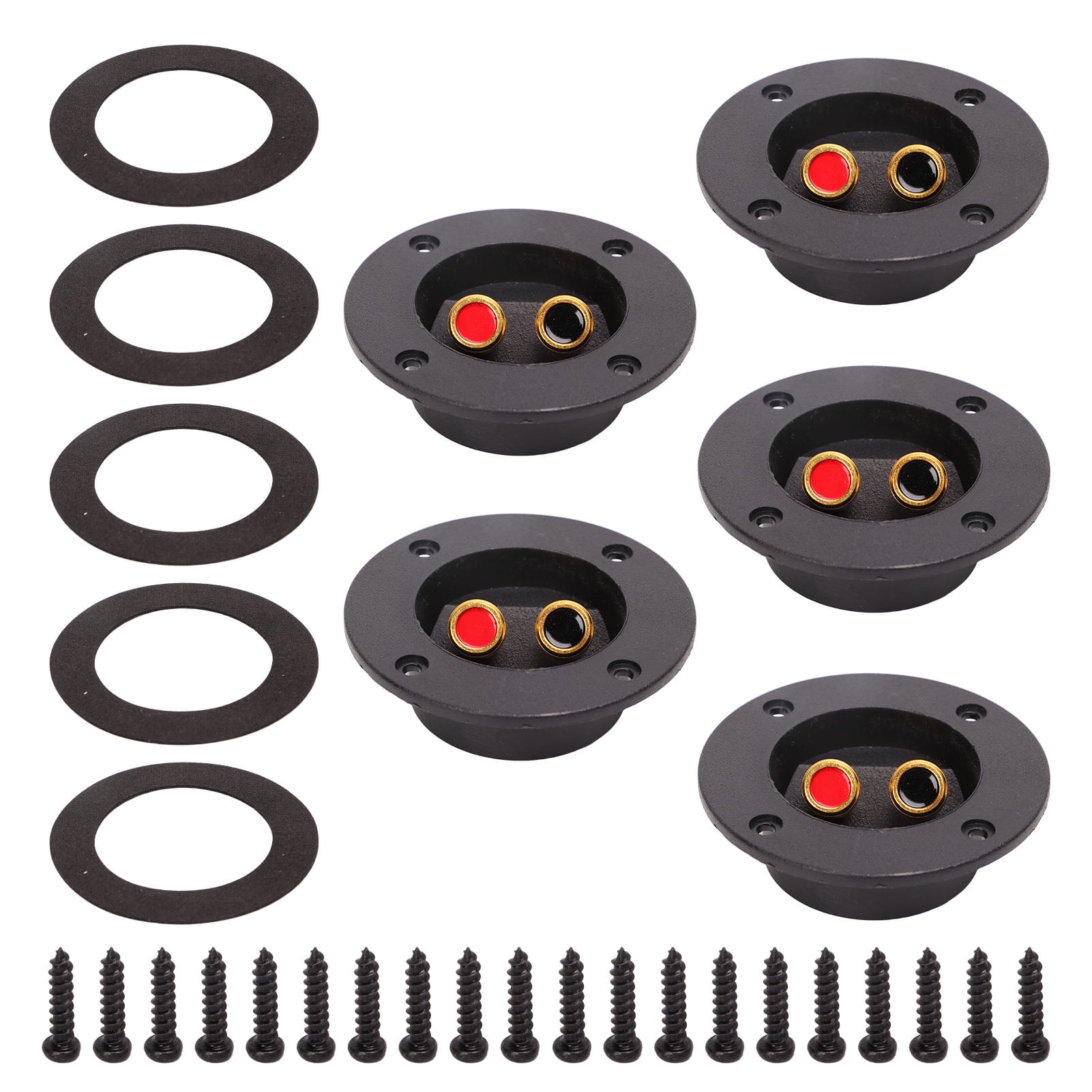 5Pcs 2 Way Stereo Speaker Box Terminal Cup Double Binding Posts for Car ...