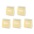 5Pcs 2026 Desk Calendar Twin-Coil Binding 17 Month Planner Aug 2025-Dec ...