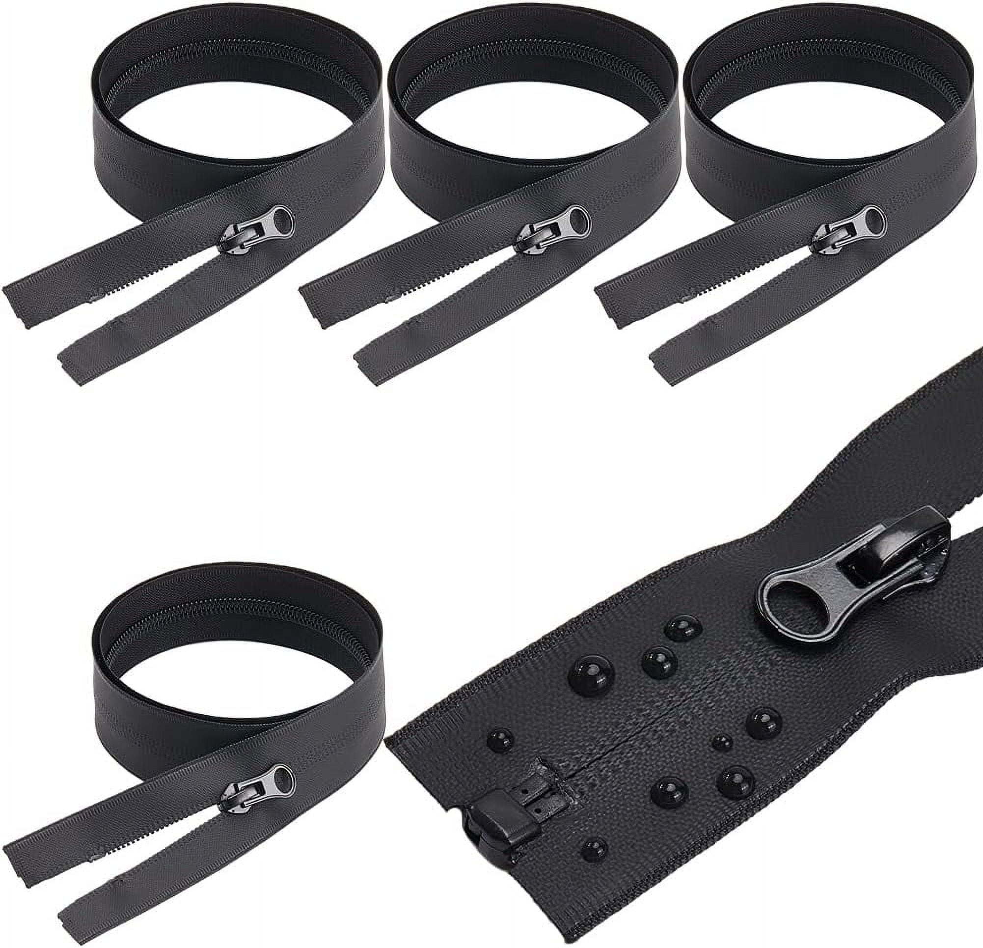 5Pcs 28 Inch Waterproof Zippers Black #5 Nylon Coil Separating Zippers ...