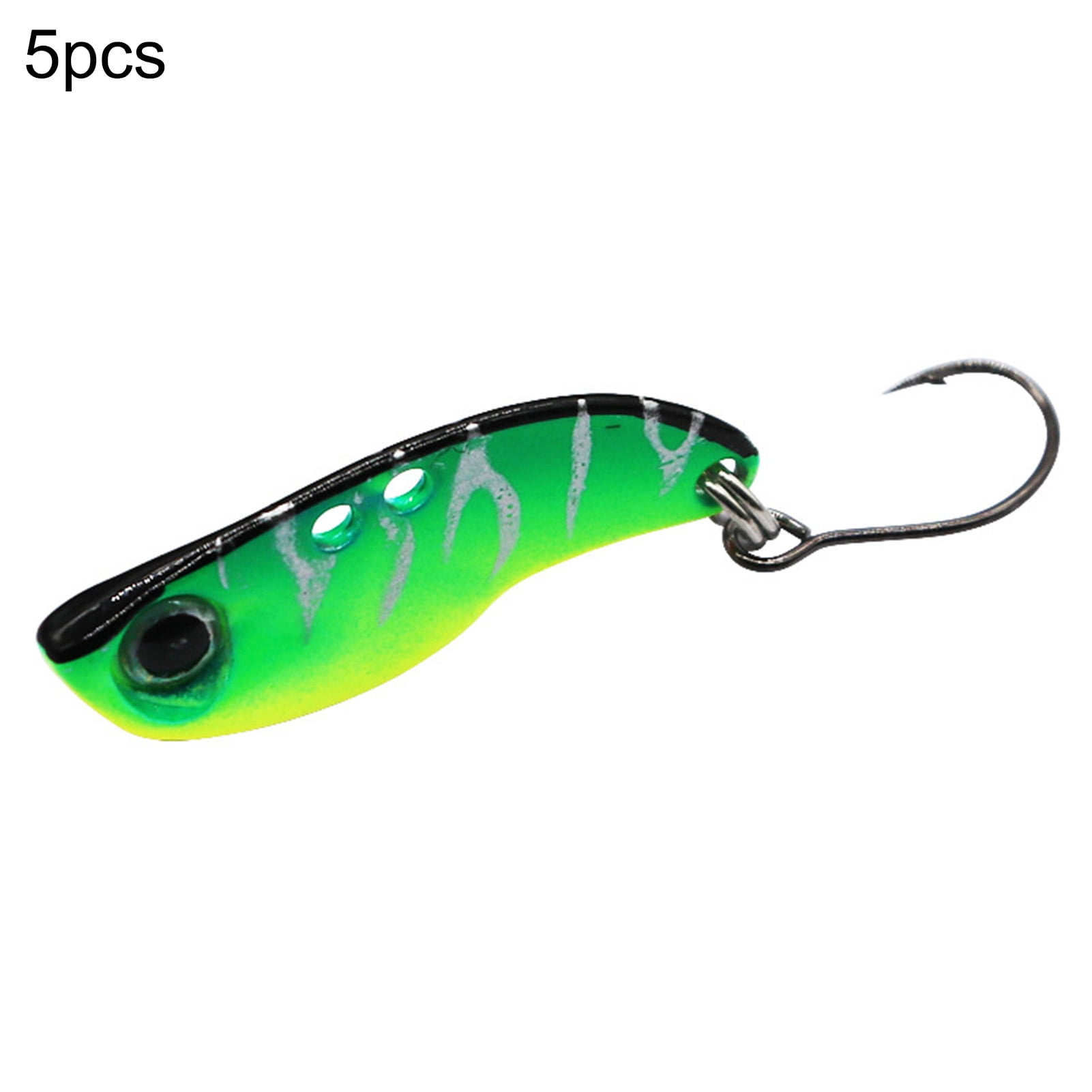 5Pcs 28mm Mini Vibration 3D Eyes Fishing Metal Bait Fake Lure for ...