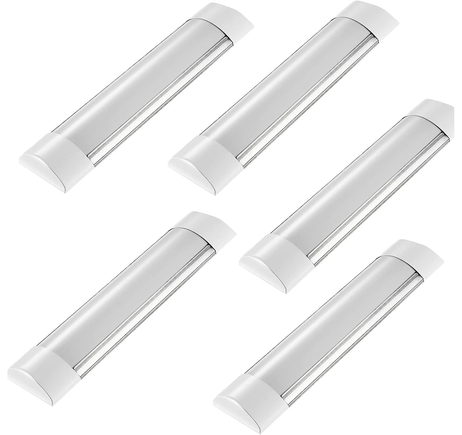 5Pcs 2ft Led Shop Light Fixture, 20W LED Tube Light, 2400lm,4000K ...