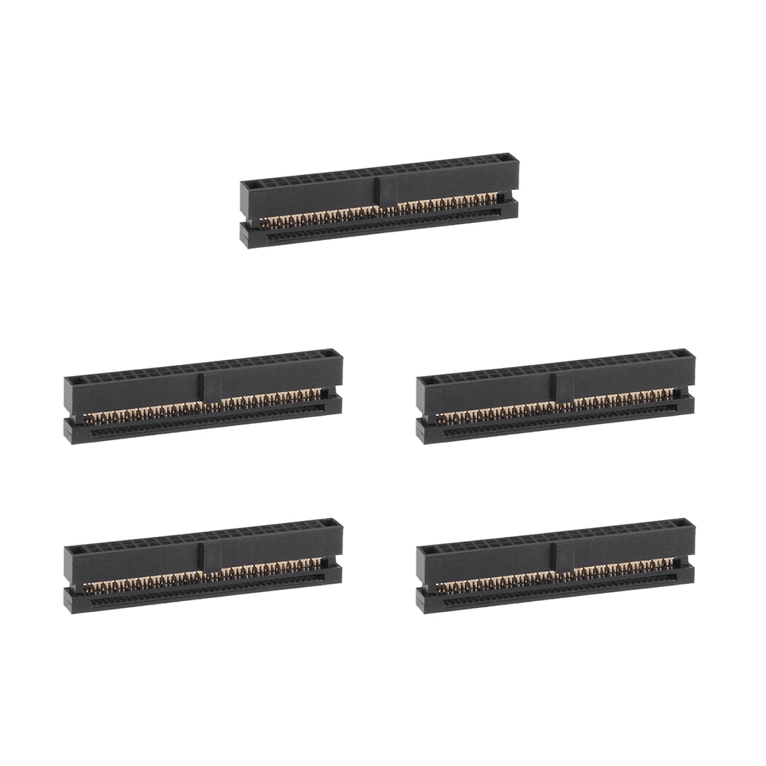 5Pcs 2x20Pin 1.27mm Pitch Double Rows Straight Connector IDC FC Ejector Header - Walmart ...