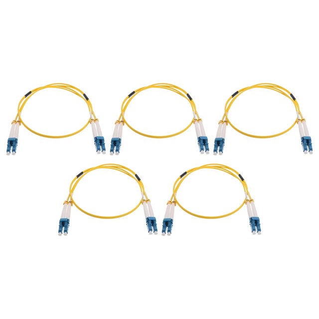 5Pcs 3.3Ft Single Mode Duplex Fiber Optic Patch Cable LSZH Fiber Jumper ...