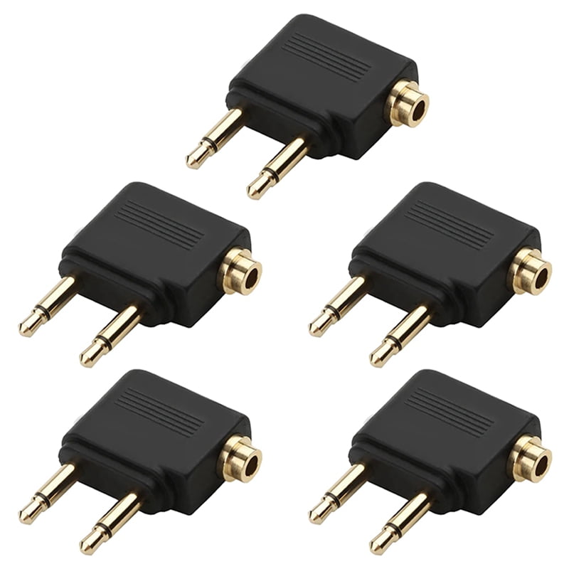 5Pcs 3.5mm Plug Adaptor Jack Audio Headphone Converter Adapter Headset ...