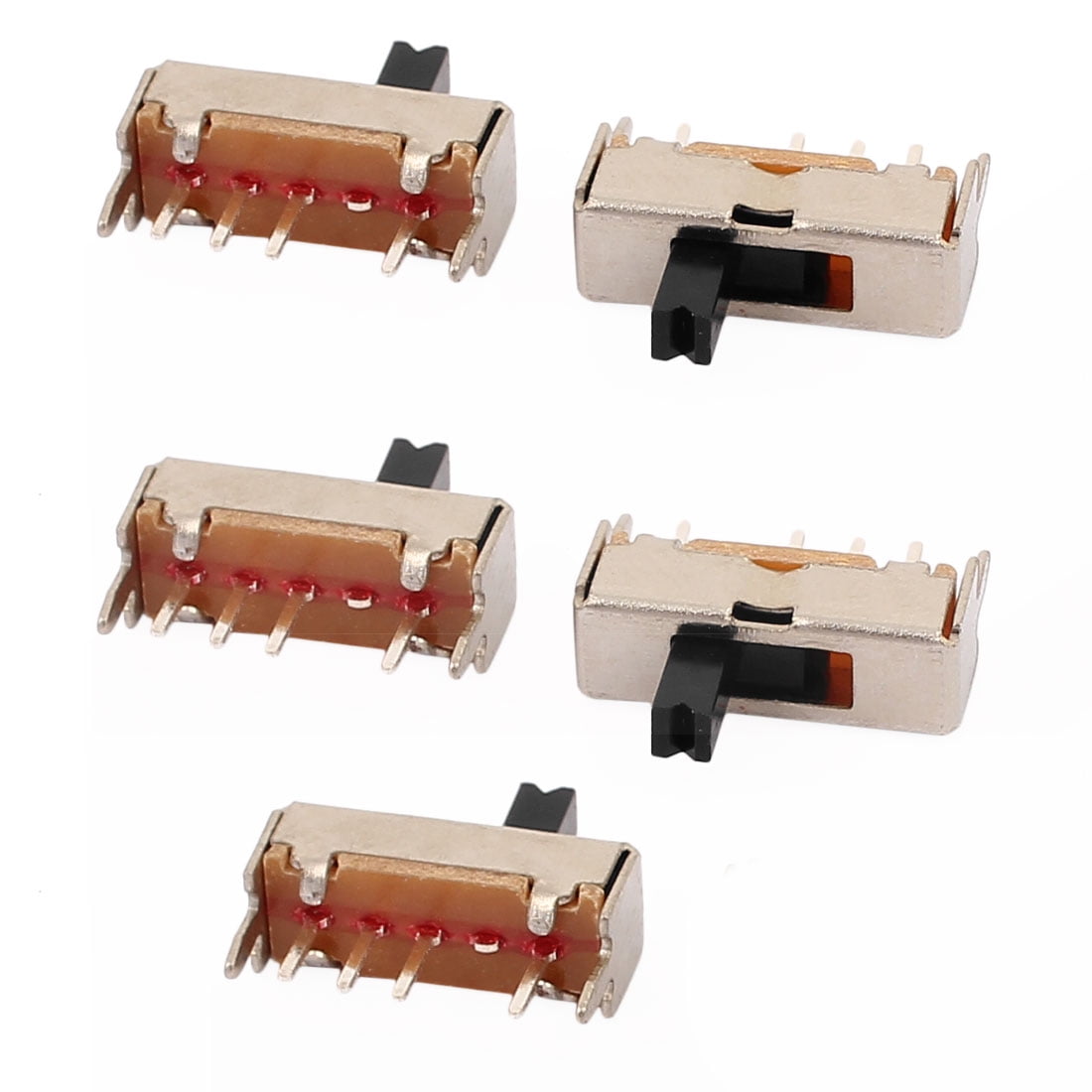 5Pcs 3 Position 4P 1P3T Panel Mount Slide Switch Latching Toy Switch ...