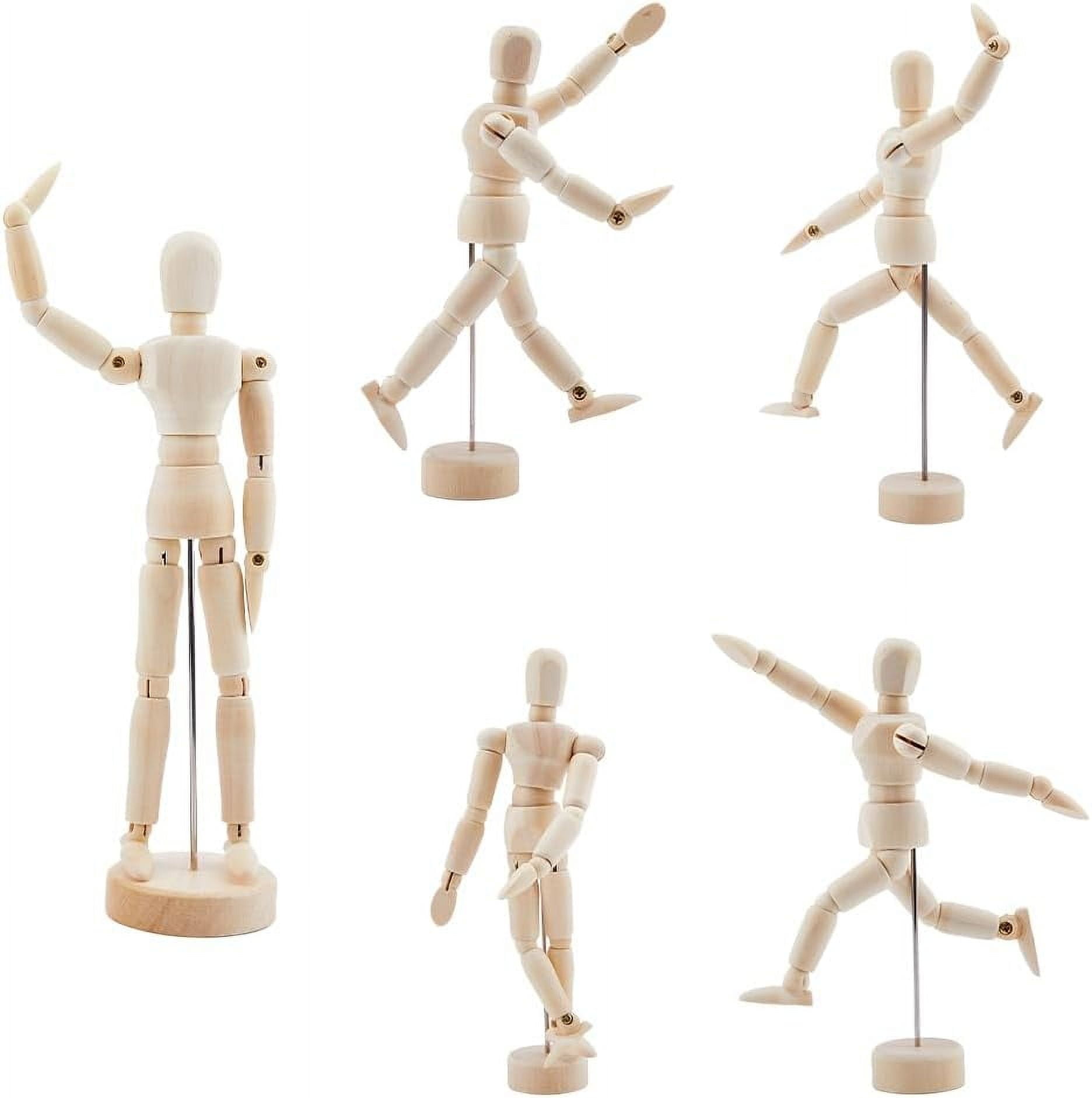 5Pcs 3 Sizes Model Wood Male Mannequin Wooden Artists Model Drawing ...
