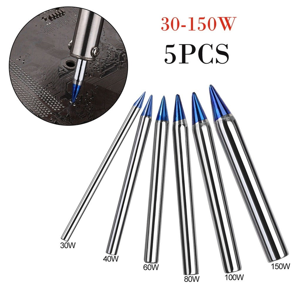 5Pcs 30-150W Blue Pointed Welding Tips External Heat Soldering Iron -Free Solder 5Pcs 30W ...