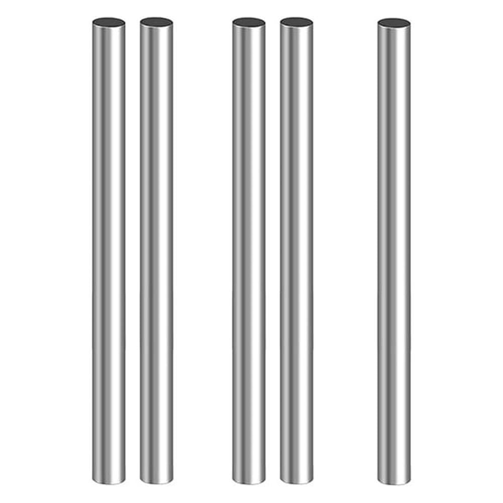 5Pcs 304 Stainless Steel Round Rod, 6mm Diameter Length 200mm Metal ...