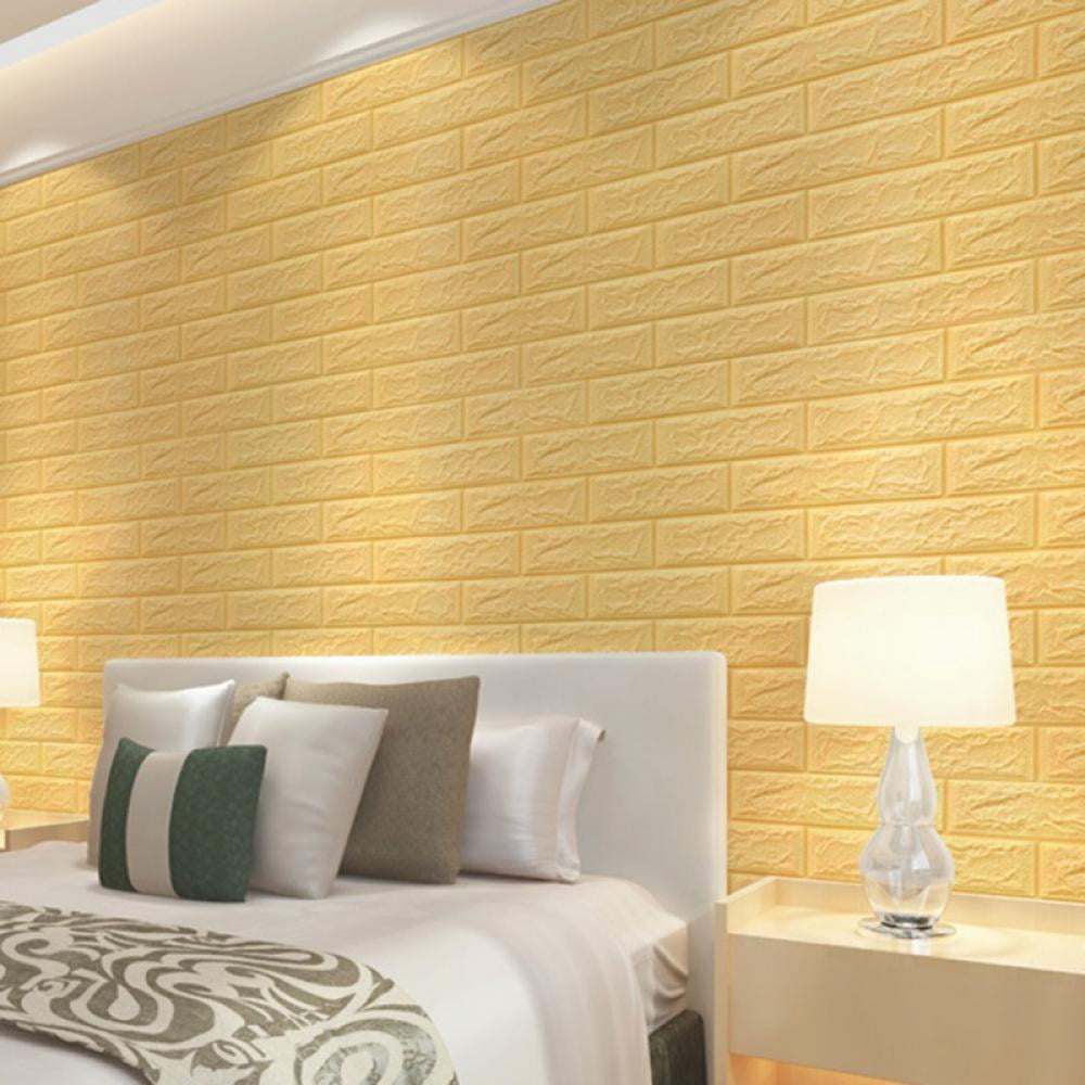 5Pcs 3D Wall Panels, Brick Printable 3D Wallpaper Stick and Peel, Self ...