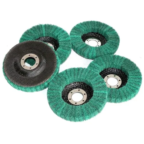 5Pcs 4-1/2" Nylon Gren Flap Disc Metal Cleaning Polishing Wheel Pad ...