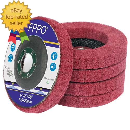 5Pcs 4.5" X 7/8" Nylon Fiber Flap Disc Polishing Grinding Wheel ...