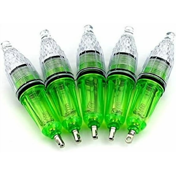 5Pcs 4.7" Deep Drop Super Waterproof LED Fishing Light Disco Blinking 7 ...