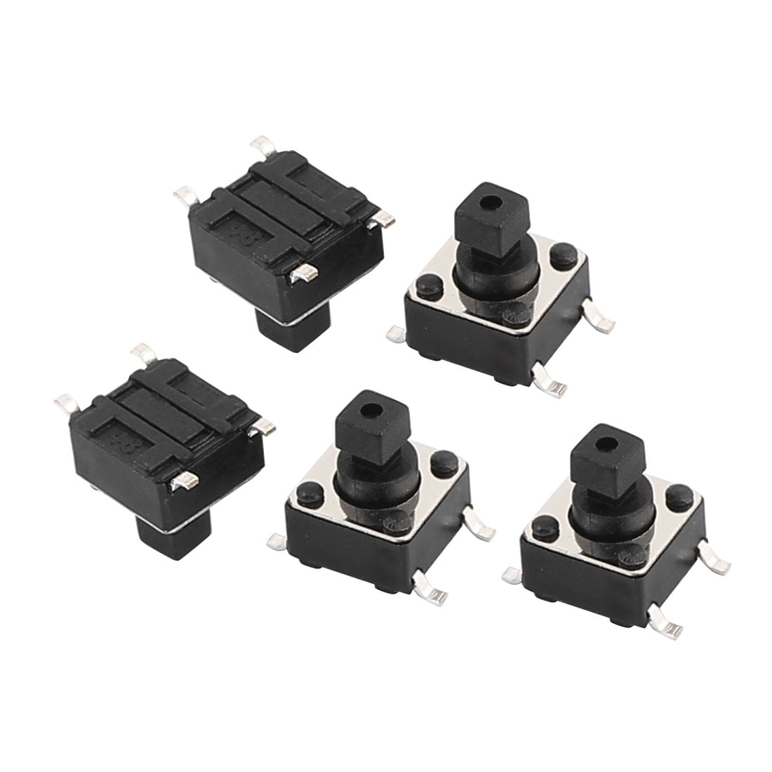 5Pcs 4 Pins Square 6mmx6mmx7.3mm High Temperature Push Button Switch ...
