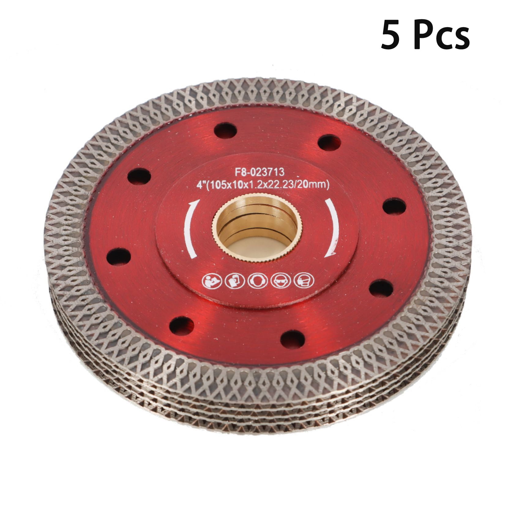 5Pcs 4 inch Diamond Porcelain Saw Blades Super Thin Dry Wet Ceramic ...