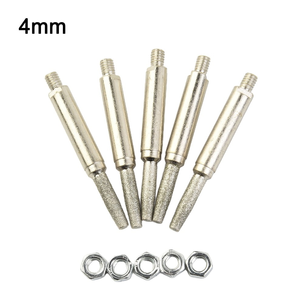 5Pcs 4mm Carbide Burrs For Hand Crank Chain Saw Sharpener Chainsaw ...