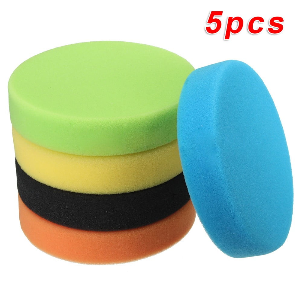 5Pcs 5 Inch Backing Plate Compound Buffing Sponge Pads Cutting ...