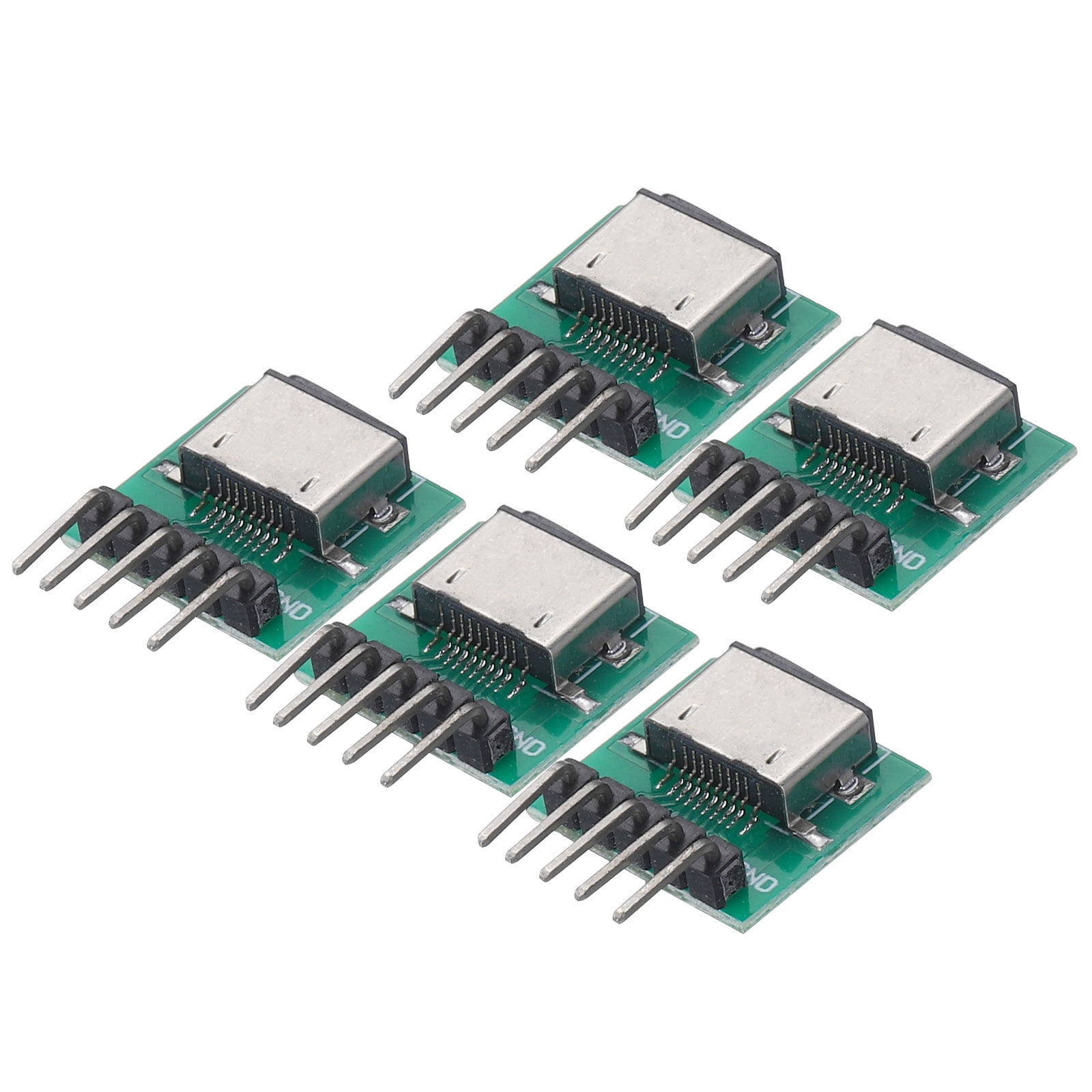 5Pcs 5 Pin Female Test Board PCB Board with 5Pin Angled Pin for Phone ...