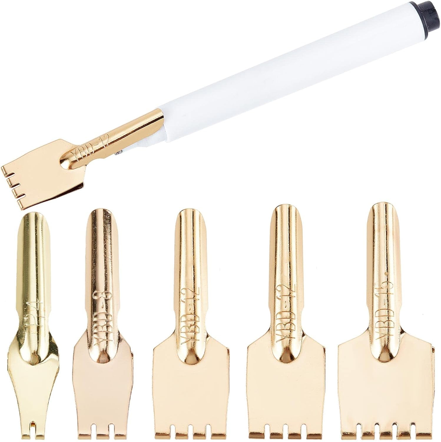 5Pcs 5 Style Brass Fourtain Pen Nibs Tibetan Language Writing Pen Nib ...