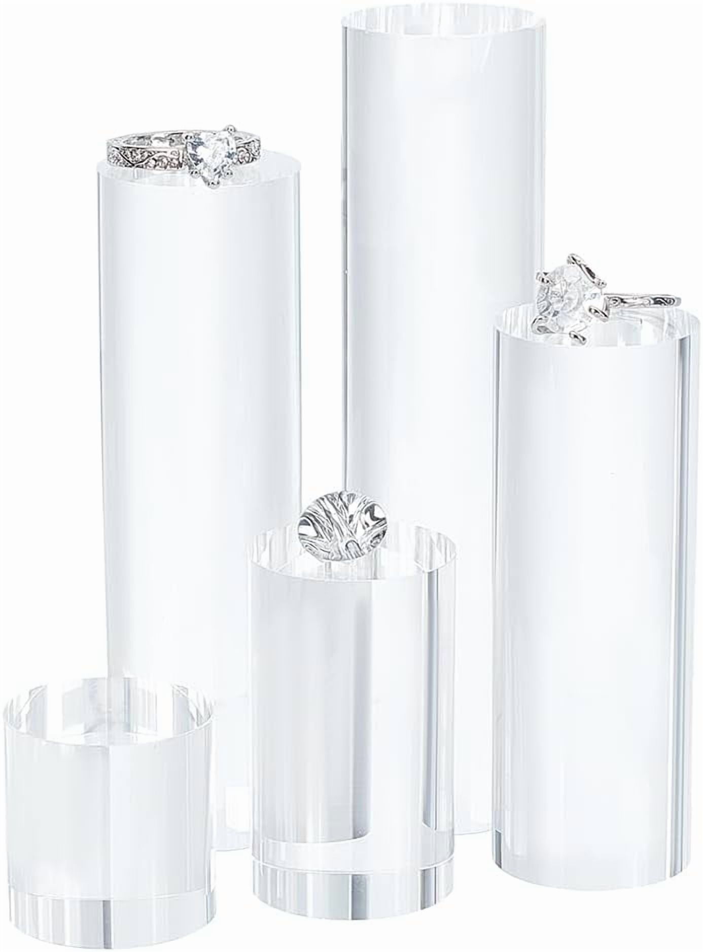 5Pcs 5 Styles Clear Acrylic Display Cube 1.2/ 1.9/ 3.1/ 3.9/ 4.7 Inch ...
