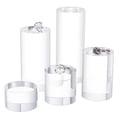 5Pcs 5 Styles Column Transparent Acrylic Jewelry Display Pedestals for ...