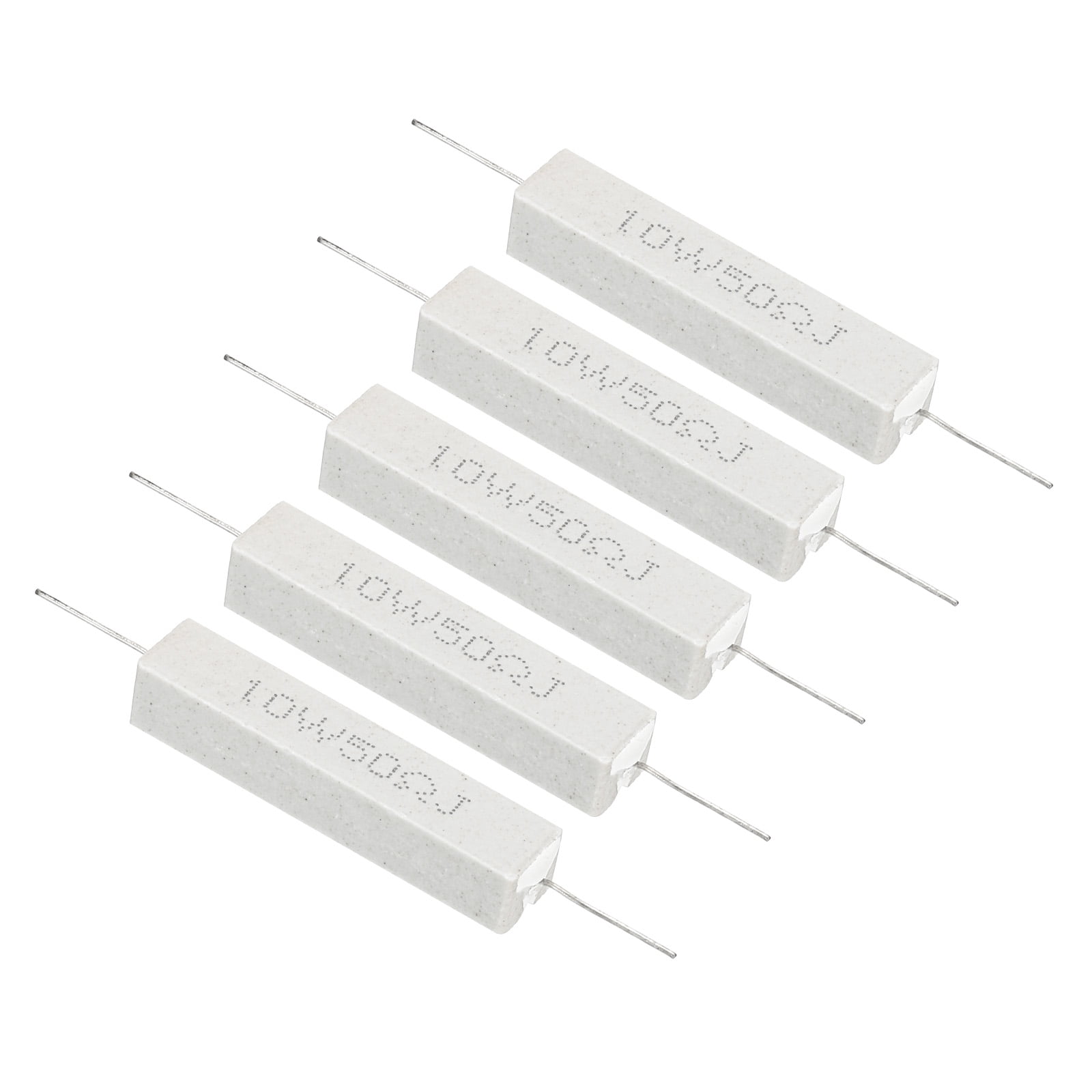 5Pcs 50 Ohm Resistors, 10W Ceramic Cement Resistor Power Cement ...