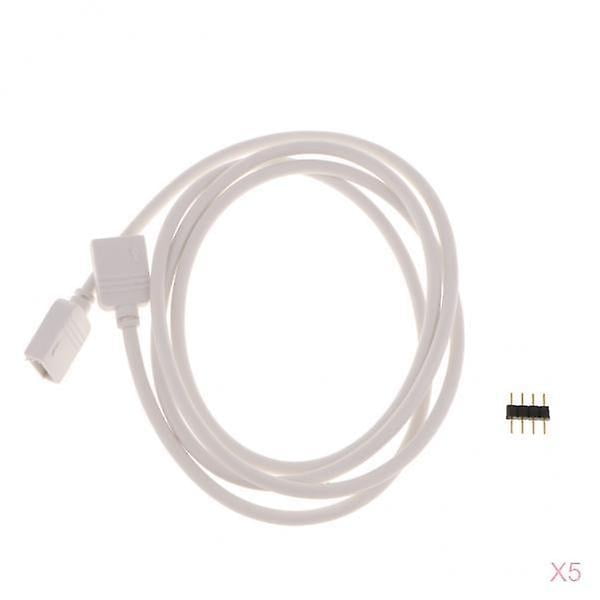 5Pcs 5050 3528 Rgb Led Strip Light Extension Cable Connector Line 4 Pin ...