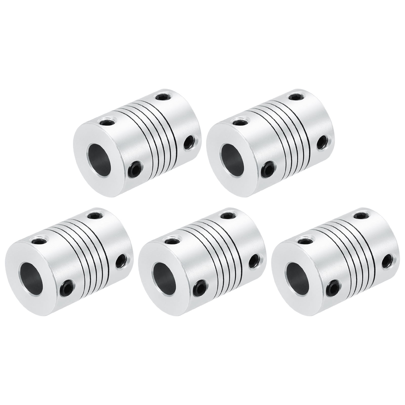 5Pcs 5mm to 8mm Aluminum Alloy Shaft Coupling L25xD19 Flexible Coupler ...