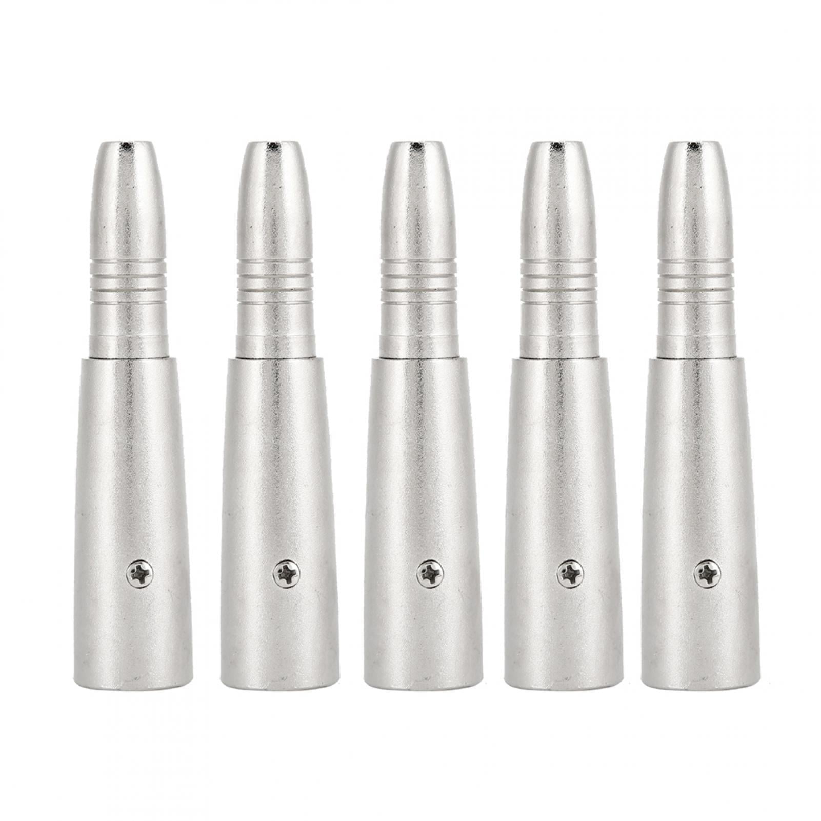 5Pcs 6.5mm/0.26in 3 Pin XLR Male Plug Socket Connector QINAN - Walmart.com