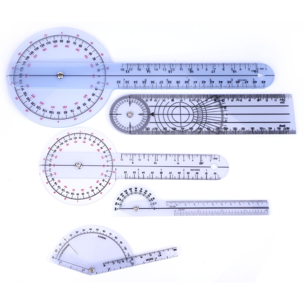5Pcs 6/8/10inch 360 Degree Protractor Angle Medical Ruler Spinal ...