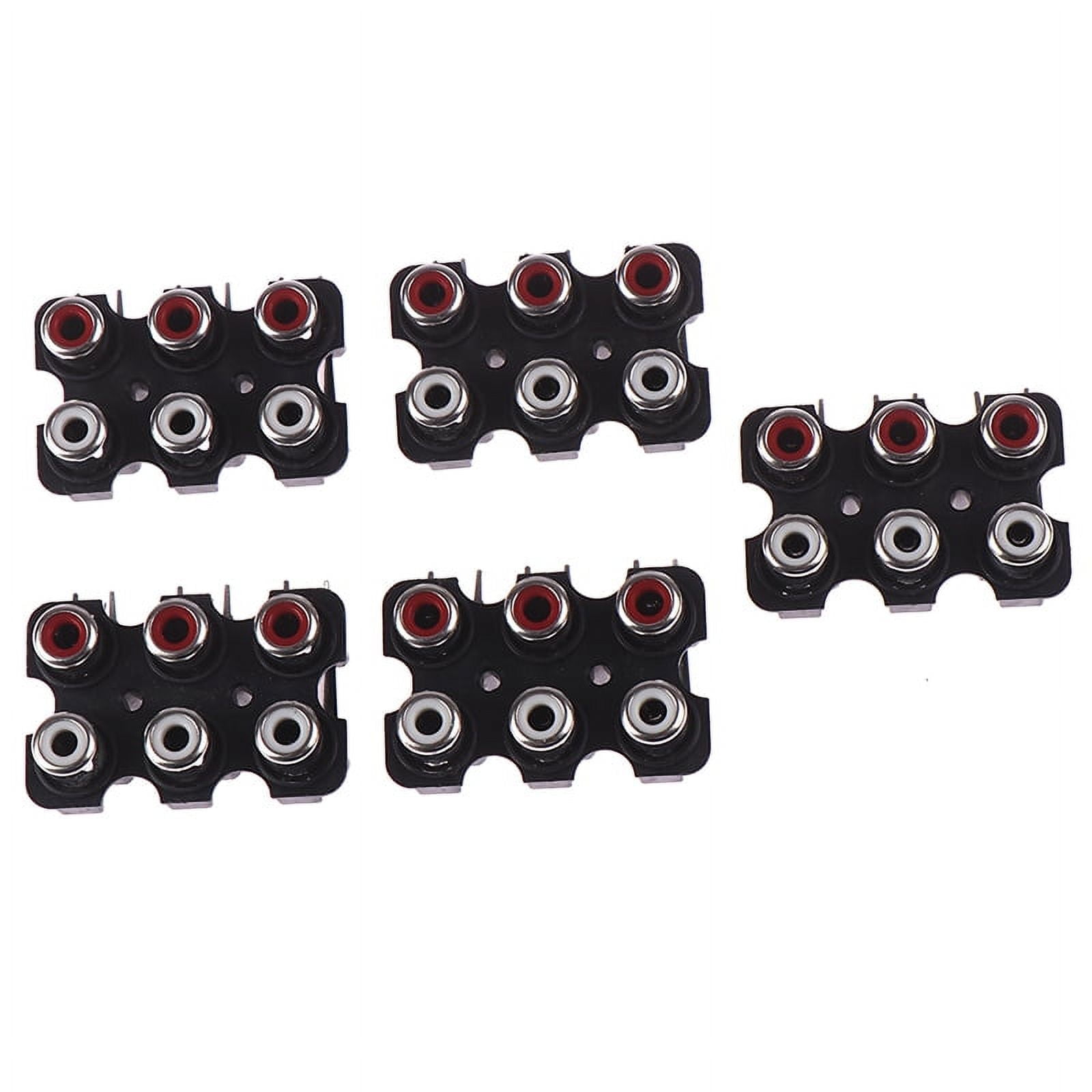 5Pcs 6 holes RCA Female Stereo audio Jack AV Audio input socket ...