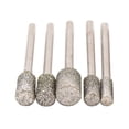 5Pcs 60Grit Emery Grinding Burr Abrasive Bits Metal Jade Polishing 3 4 ...