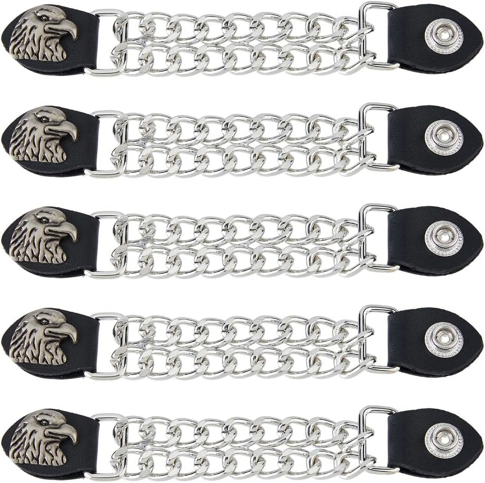 5Pcs 7inch Motorcycle Vest Extenders Biker Vest Extender with Double ...