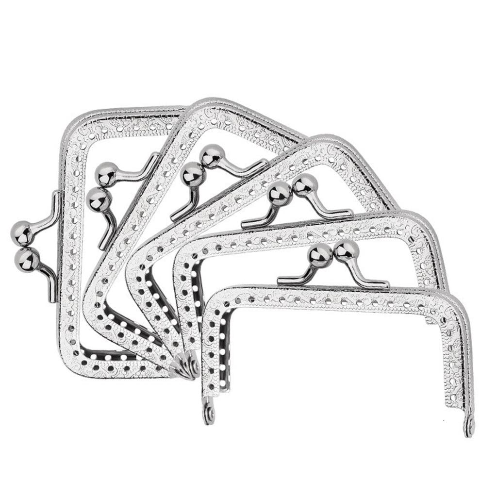 5Pcs Metal Purse Frame Kiss Clasp , 85mm Square Arched Coin Bag Frame ...
