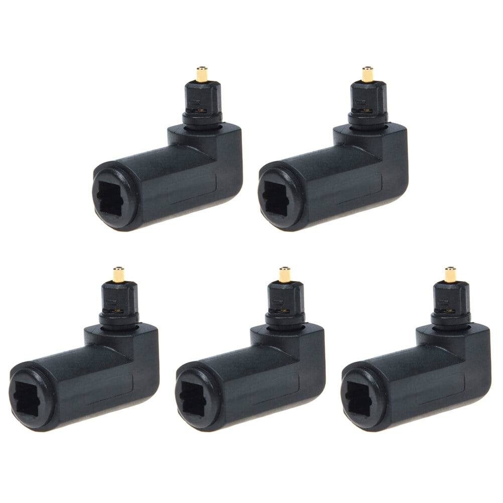 5Pcs 90 Degree Bend Fiber Optic Adapter Male To Female Audio Optical ...