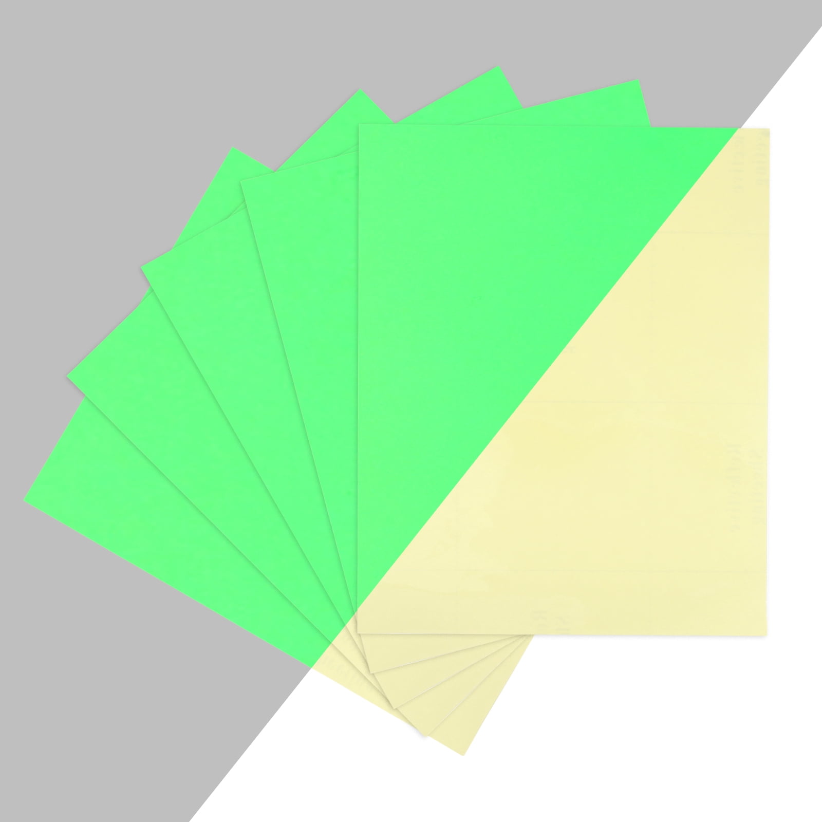 5Pcs A4 Glow in Dark Vinyl, 8"x11" PET Cold Laminating Film Light Green ...