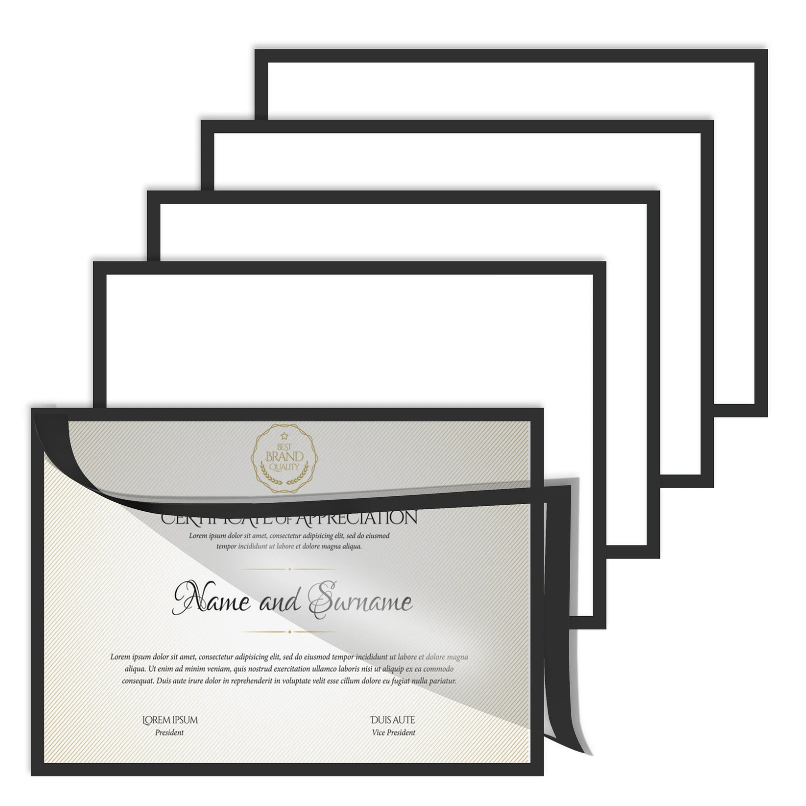 5Pcs A4 Magnetic Picture Frames Self-Adhesive Reusable Photo Wall ...