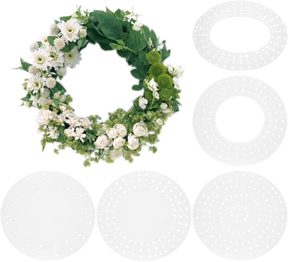 5Pcs Acrylic Round Oval Wreath Boards with Holes 2 Sizes Wreath Form ...