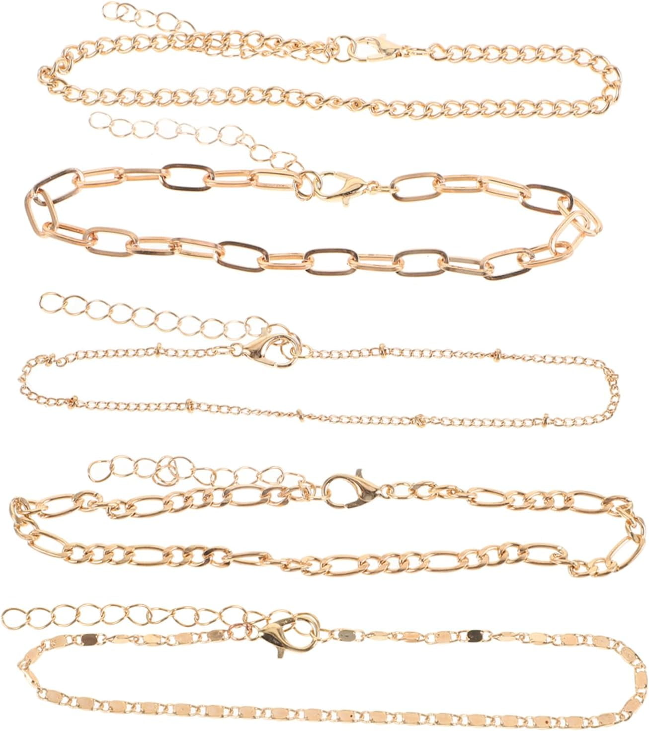 5Pcs Adjustable Premium Metal Anklet Women Vintage Inspired Anklets ...
