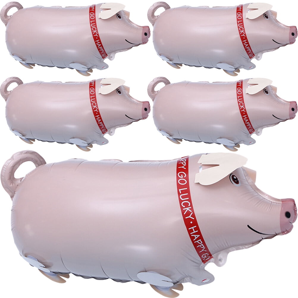 5Pcs Adorable Inflatable Pig Novelty Inflatable Balloon Toys Lovely Pig ...