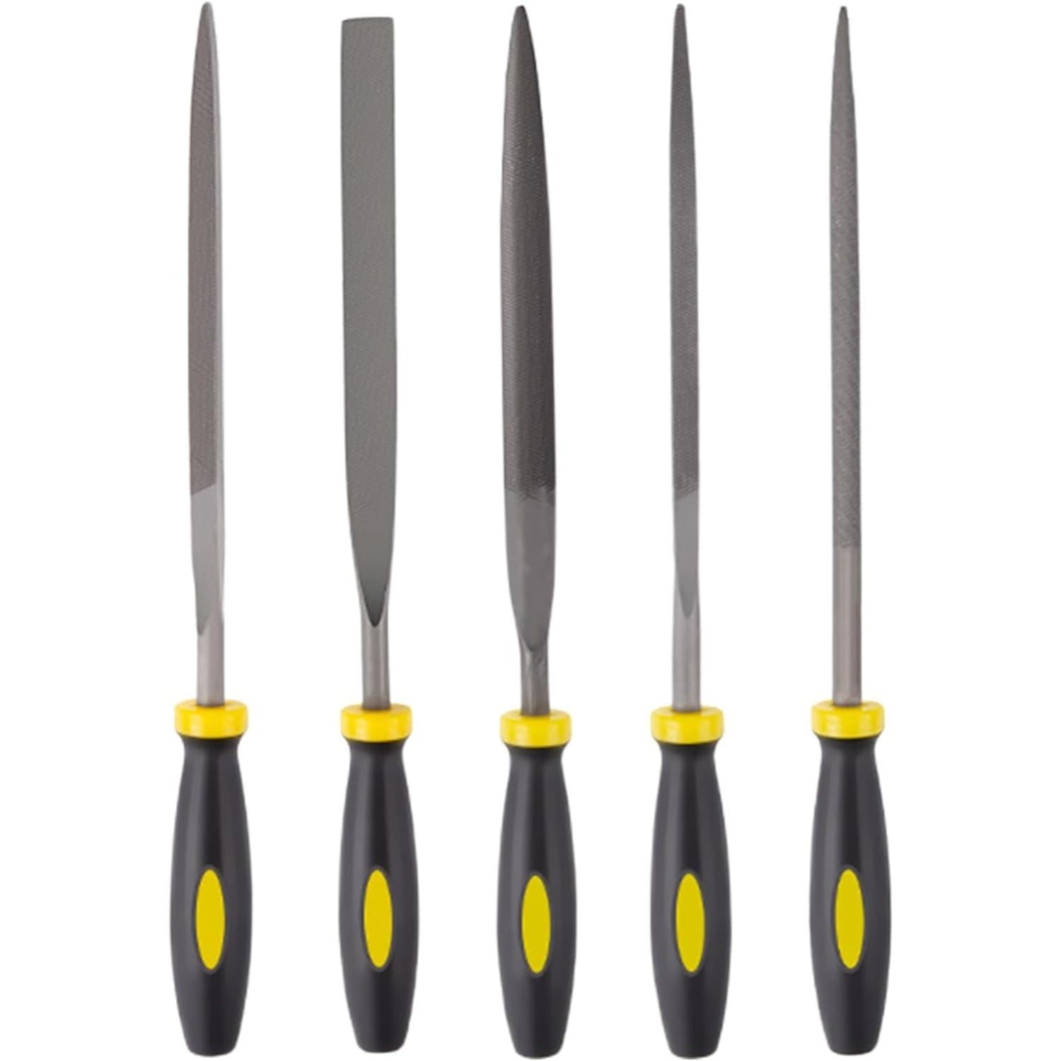 5Pcs Alloy Steel File Set Precision Round Half-Round Flat Square ...