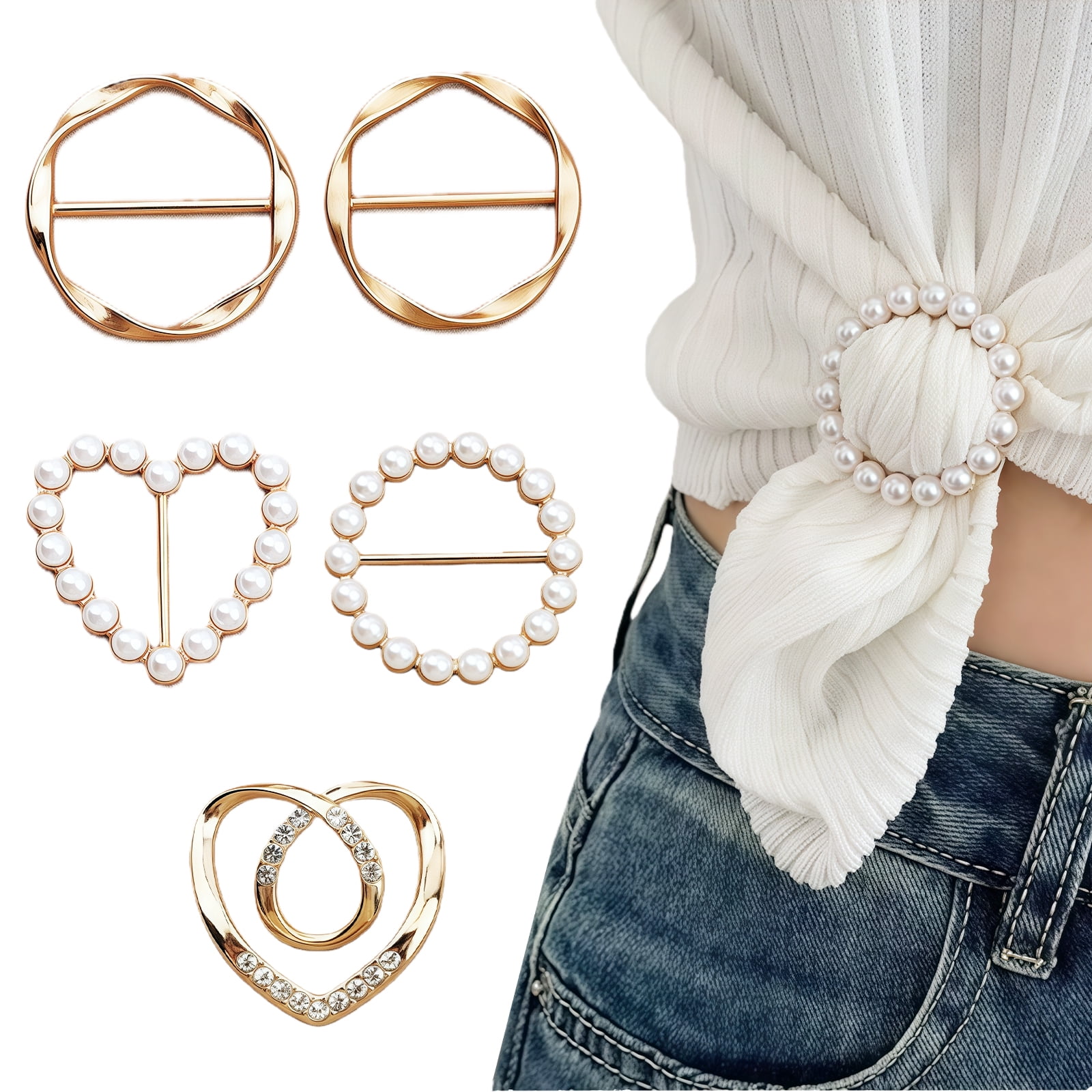 5Pcs Alloy Waist Cincher Clip Adjustable Garment Fasteners Buckles For ...