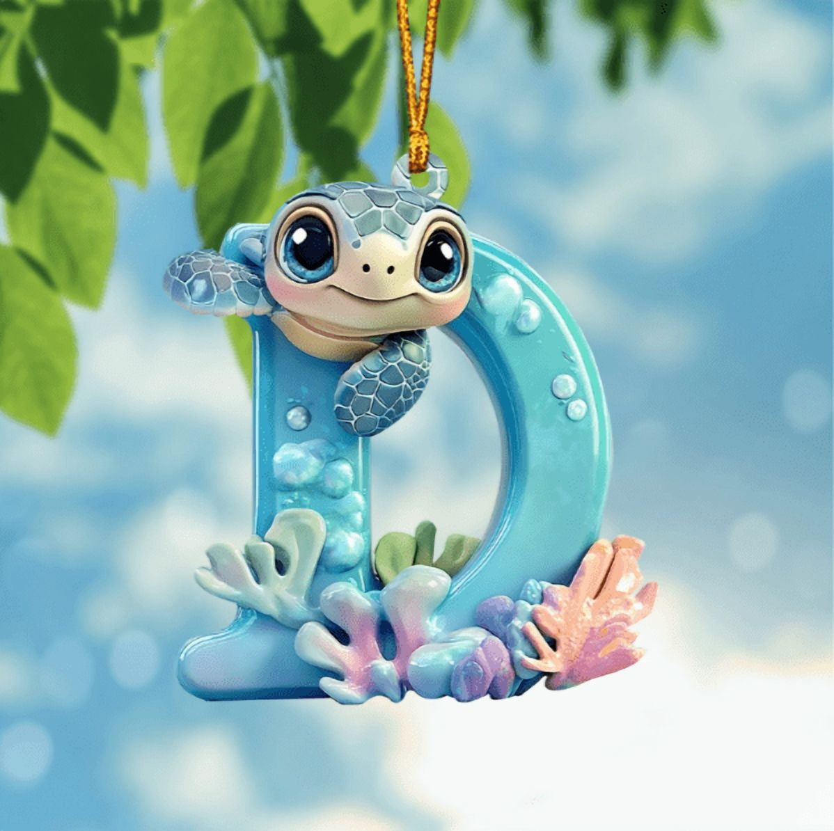 5Pcs Alphabet Ornament under $5! Xqxayjr Cute Turtle Alphabet Ornament ...