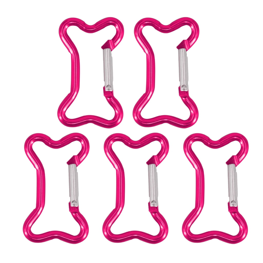 5Pcs Aluminum Alloy Bone Shape Spring Clasps Snap Hook Clip Carabiner ...