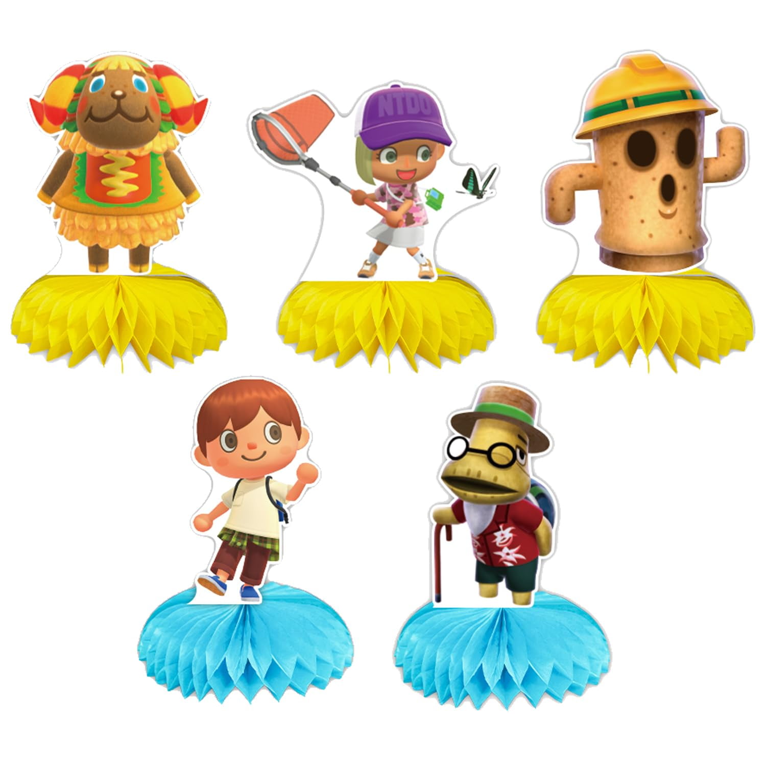 5Pcs Animal-Crossing Party supplies set Animal-Crossing Honeycomb ...