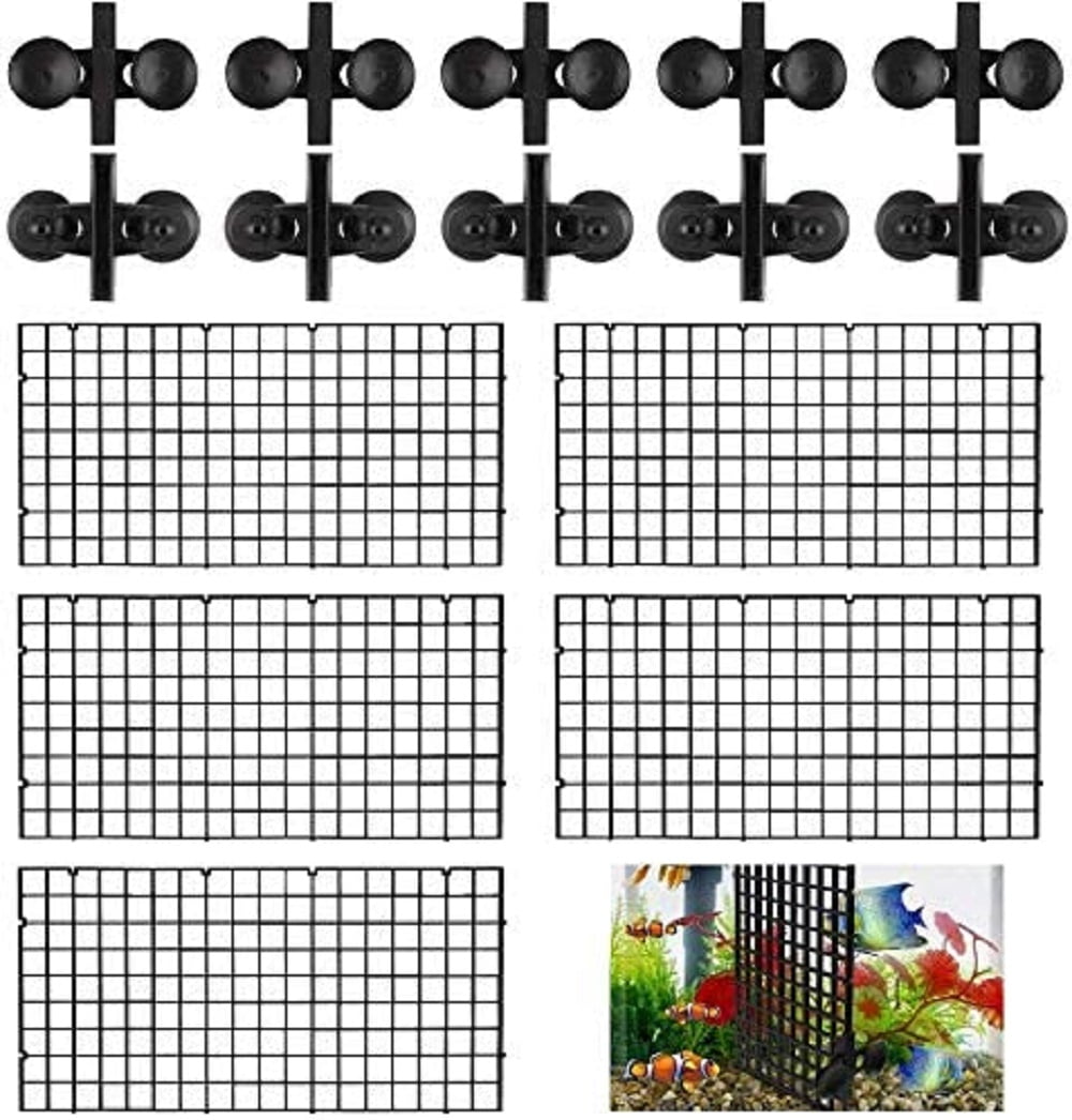 5Pcs Aquarium Divider Tray Plastic Mesh Aquarium Egg Box Light Diffuser ...