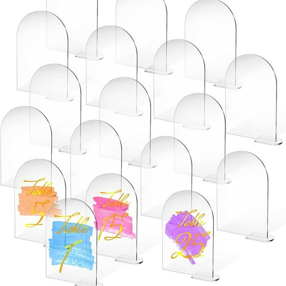 5Pcs Arch Acrylic Sign With Stands Easy To Install Long Serving Time ...