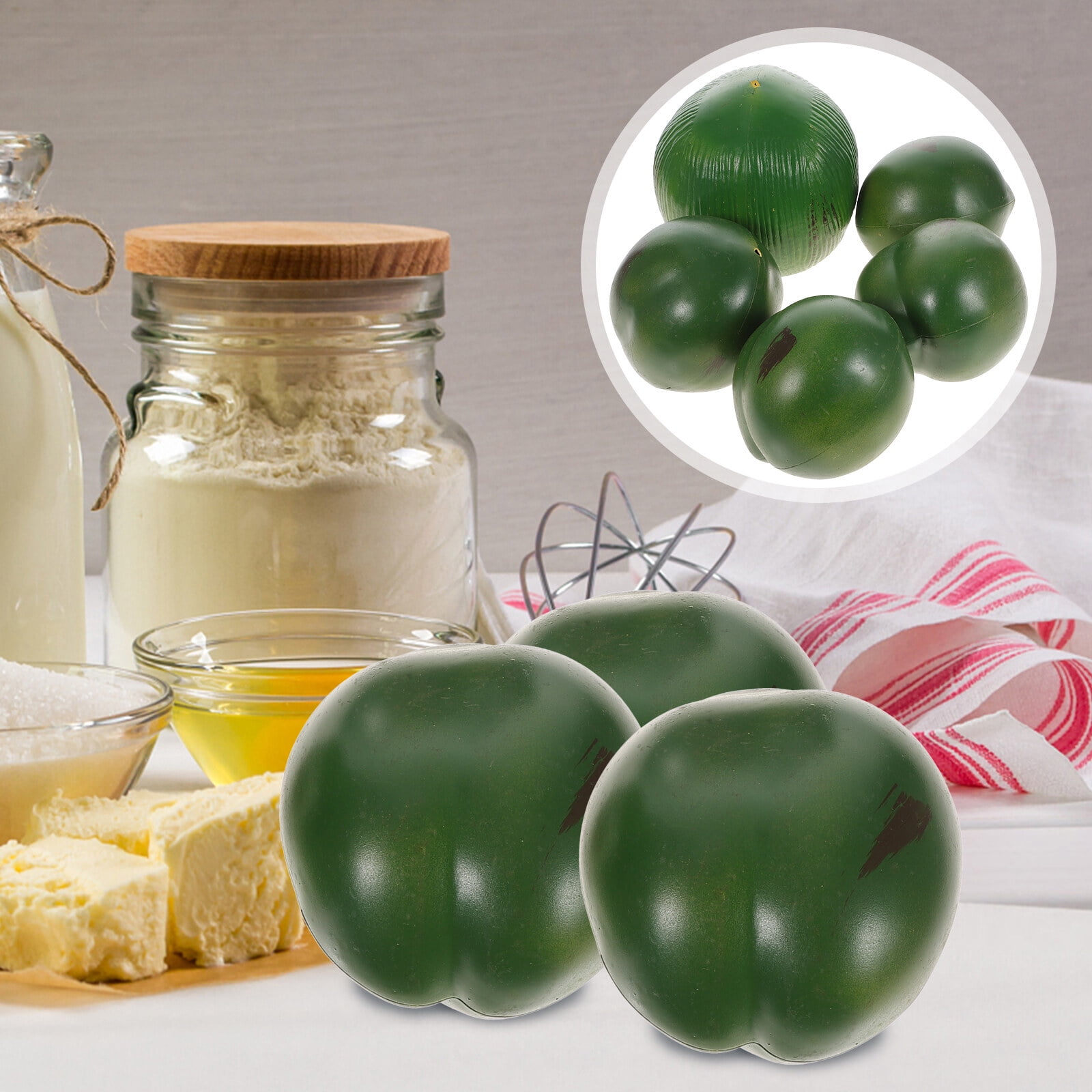 5Pcs Artificial Coconuts Simulation Coconuts Fruit Decor For Jungle ...