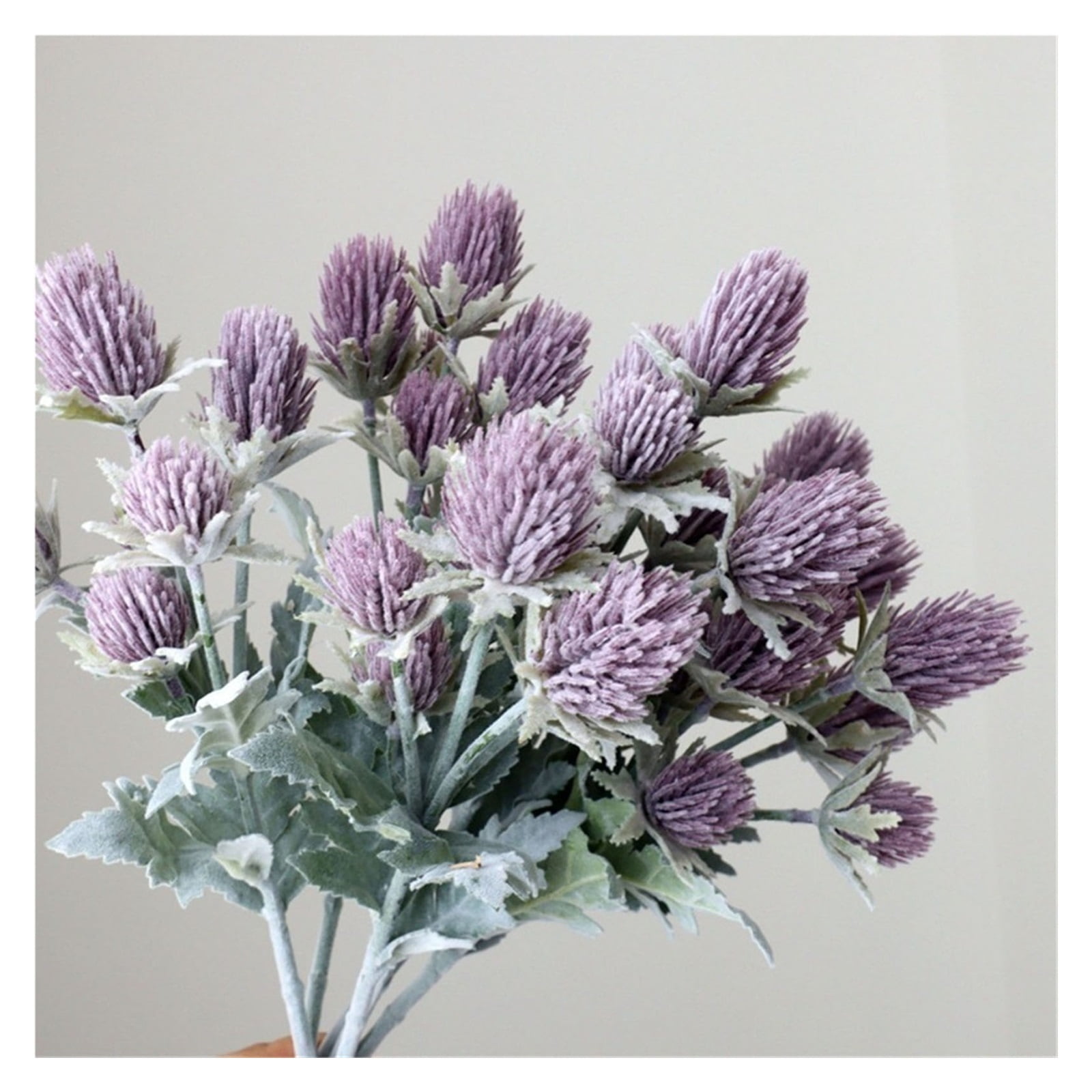 5Pcs Artificial Thistle Flowers Fake Spray Eryngium Faux Sea Holly ...