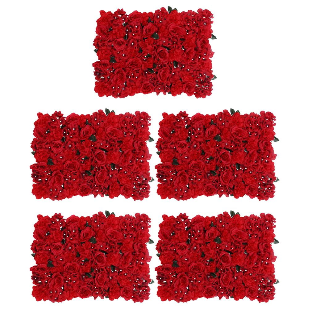5Pcs Artificial flower panel Wedding Backdrop Hanging Decor Props for ...